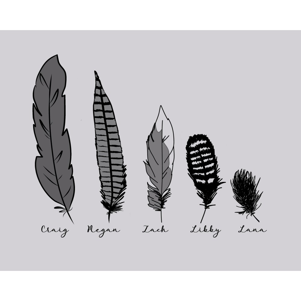 Feather Family (Jpeg only) 8x10