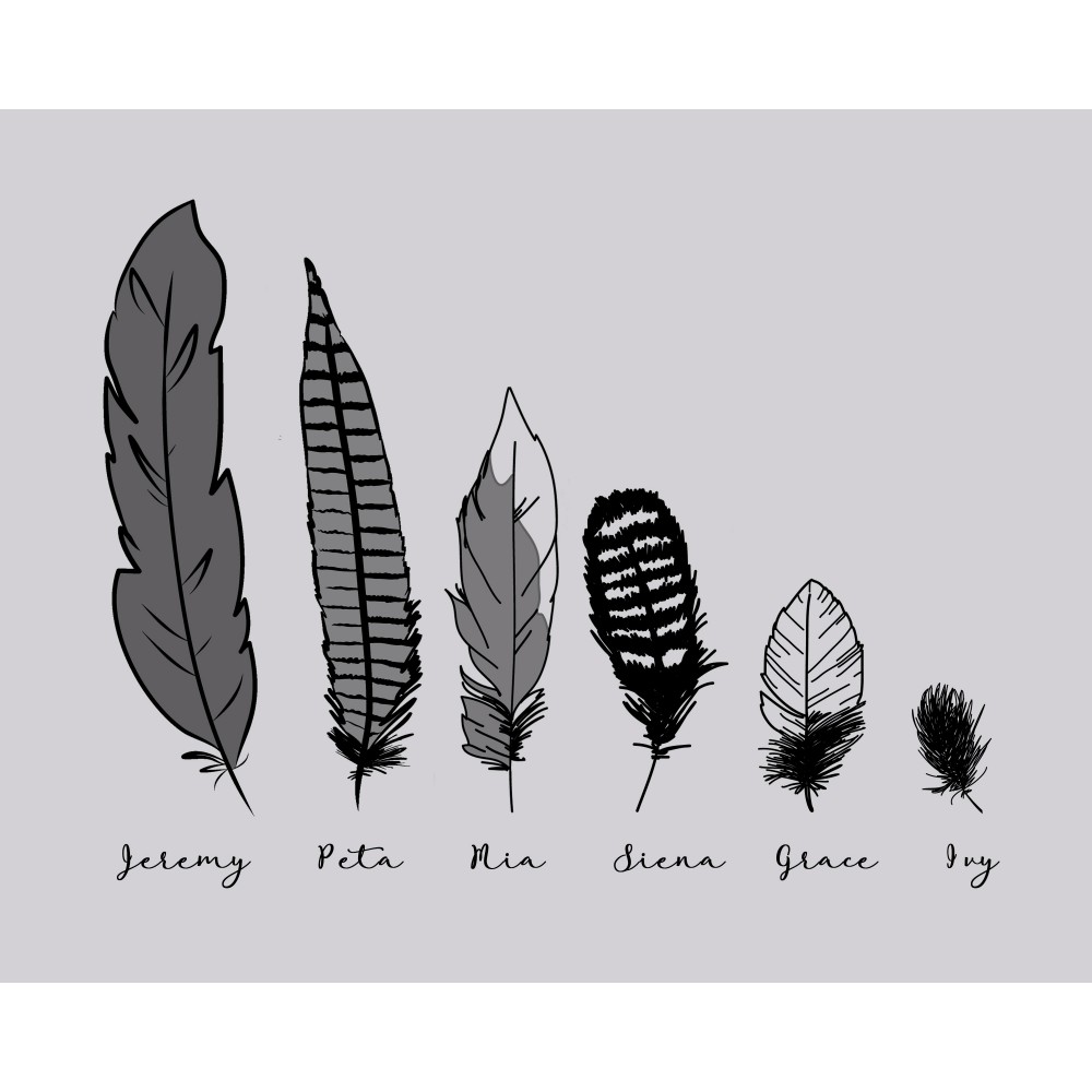 Feather Family (Jpeg only) 8x10