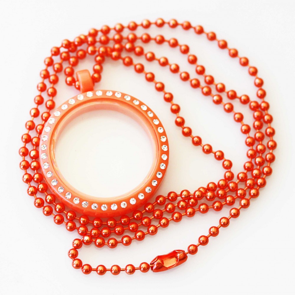 Kids Locket & Necklace Set - Orange