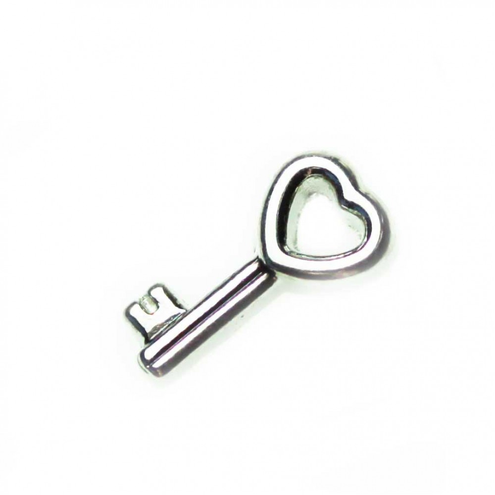 Heart Key - Silver Tone