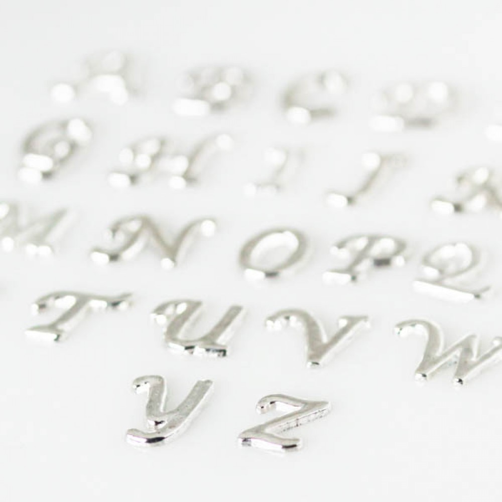 Cursive Silver Letters