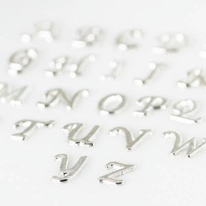 Cursive Silver Letters